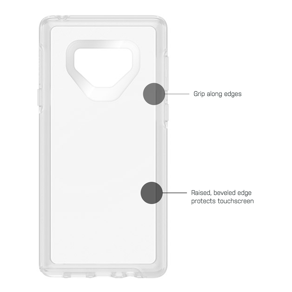 OtterBox Symmetry Case for Samsung Galaxy Note 9 (Clear)